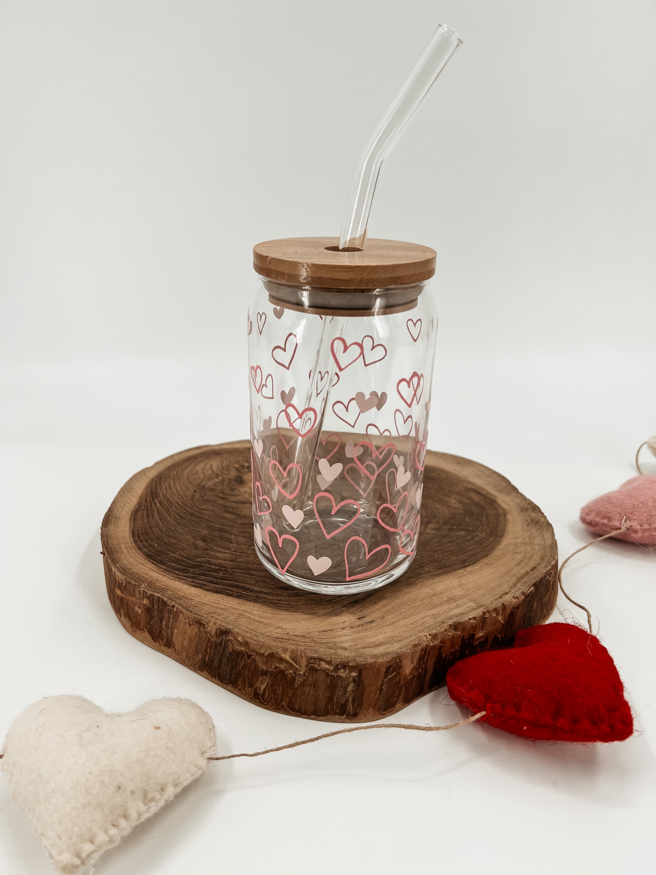 Pastel Heart Confetti Glass Can – Ellie Jade Co
