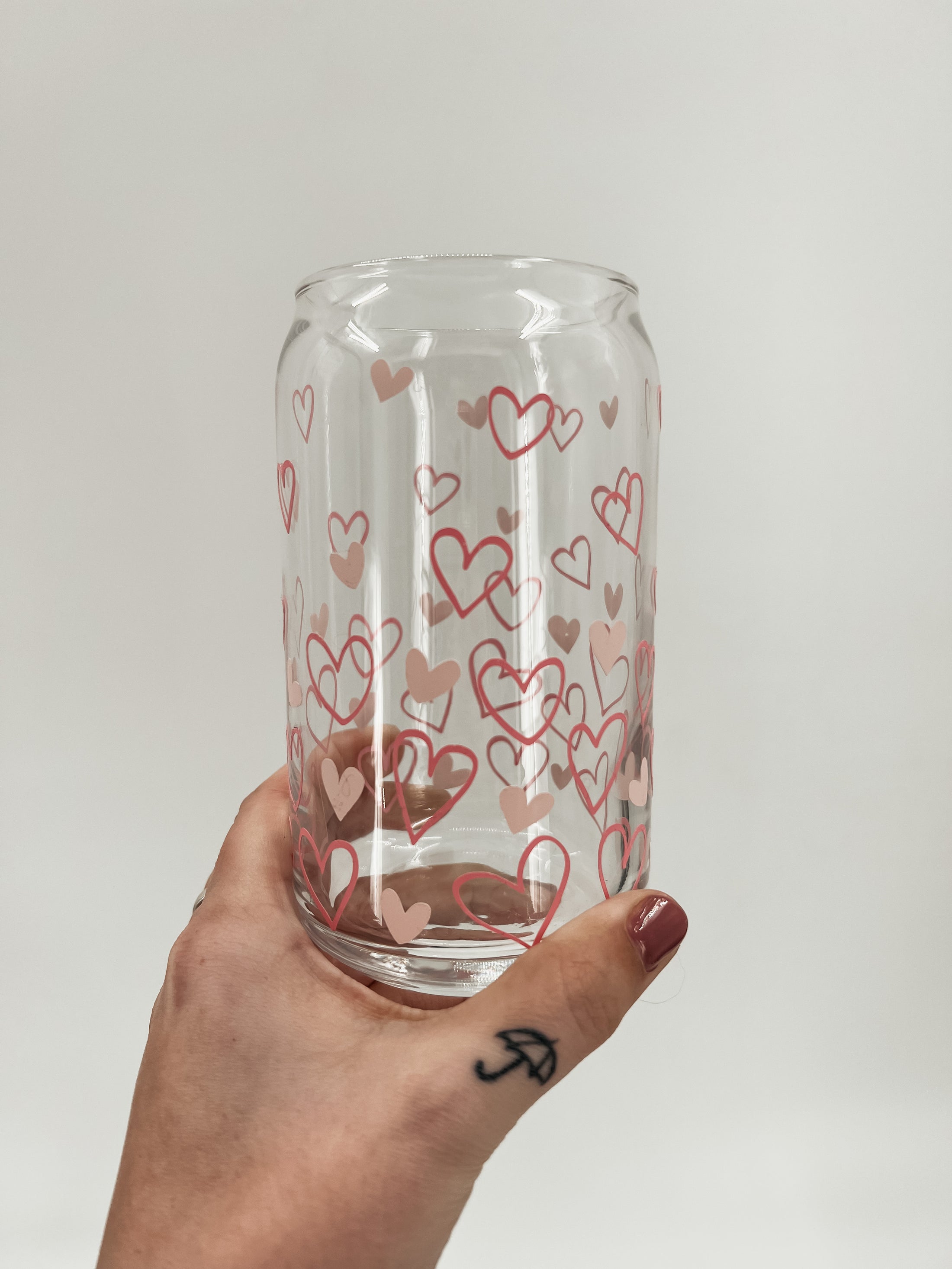 Pastel Heart Confetti Glass Can – Ellie Jade Co